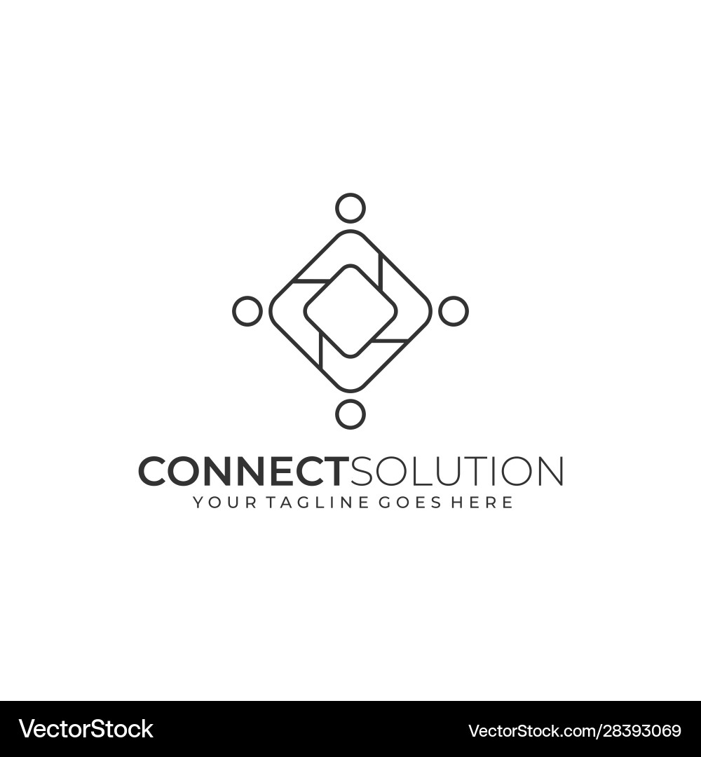 Connect solution template Royalty Free Vector Image