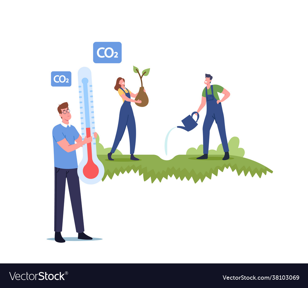 Save biosphere stop global warming concept Vector Image