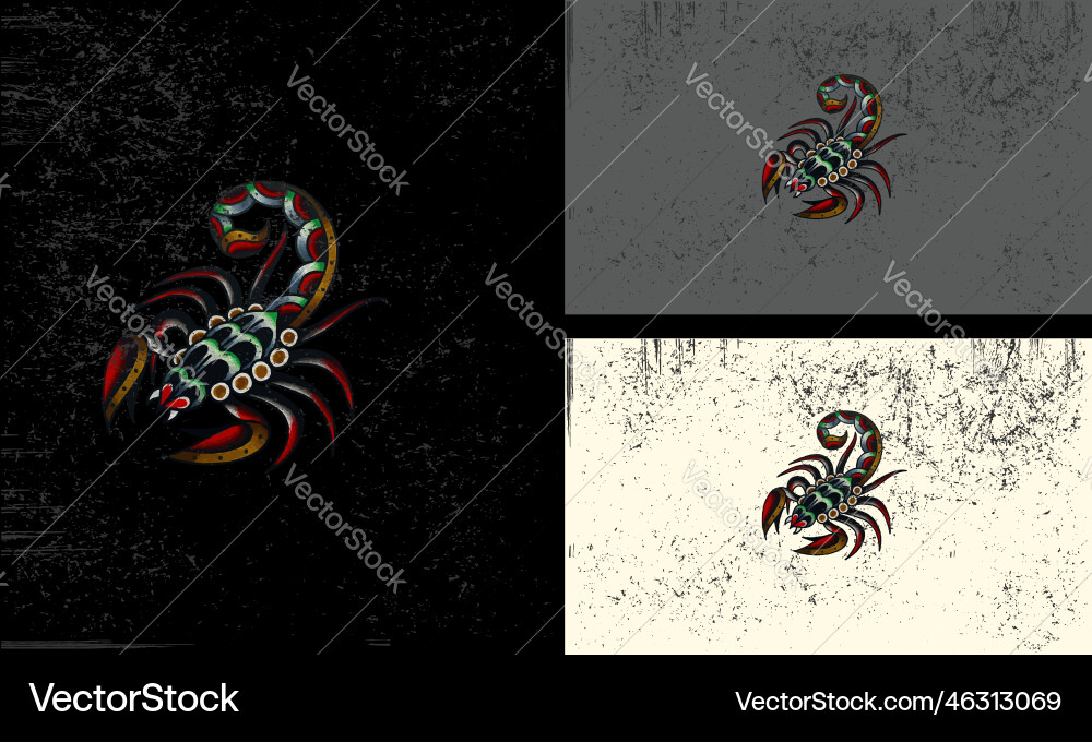 Scorpion flat design Royalty Free Vector Image