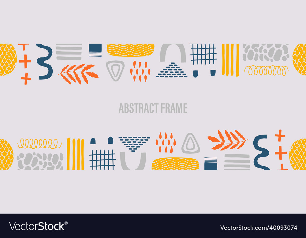 Abstract frame shape designtemplate flat element Vector Image