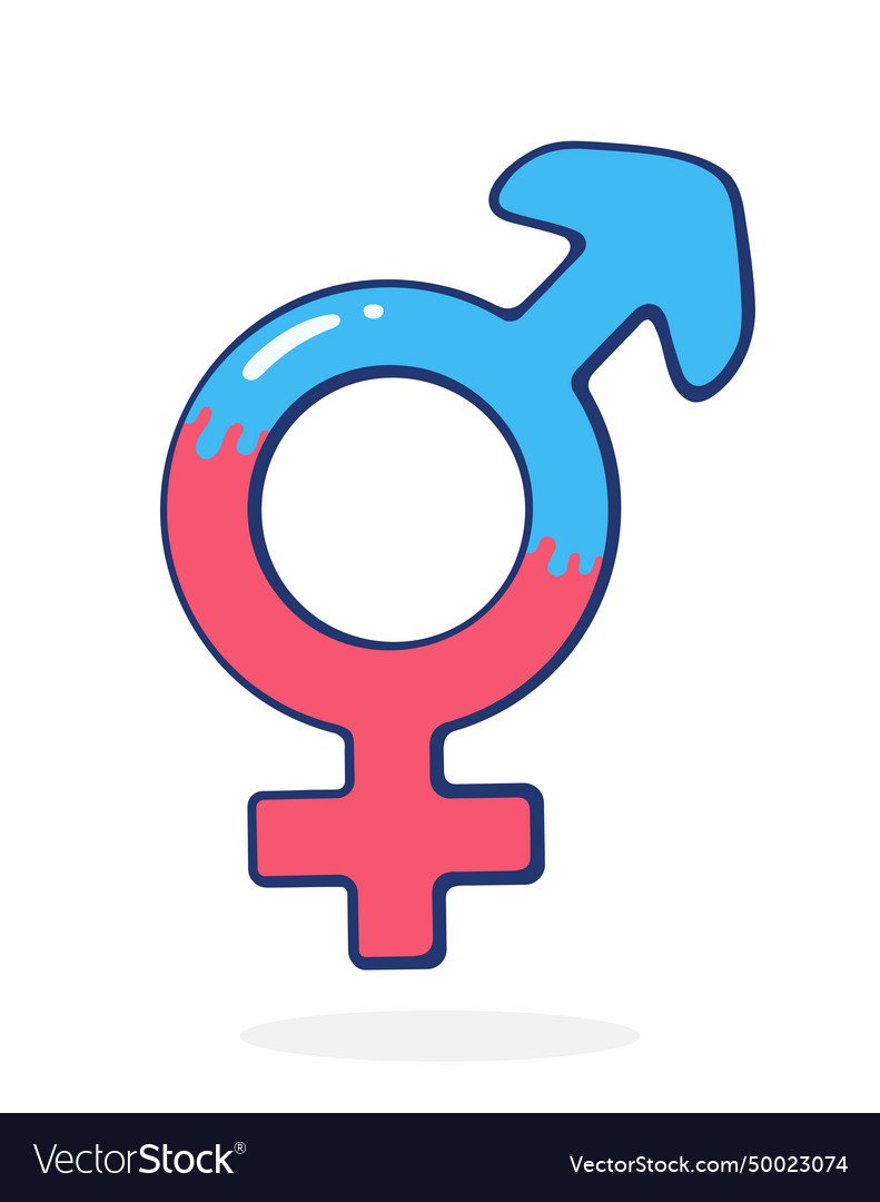 Bigender Gender Symbol Part Of Lgbt Community Vector Image