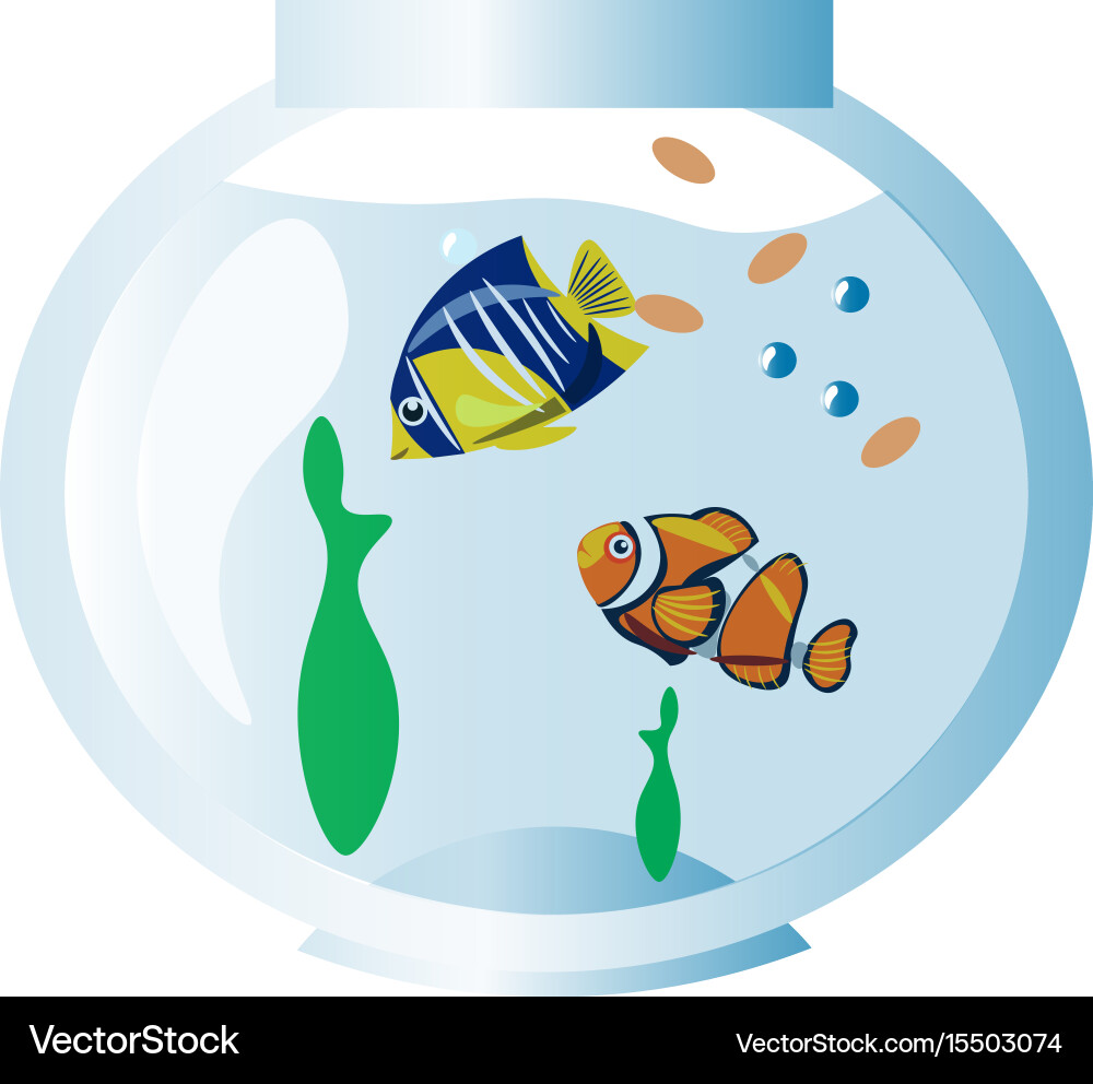 Fishes in aquarium Royalty Free Vector Image - VectorStock