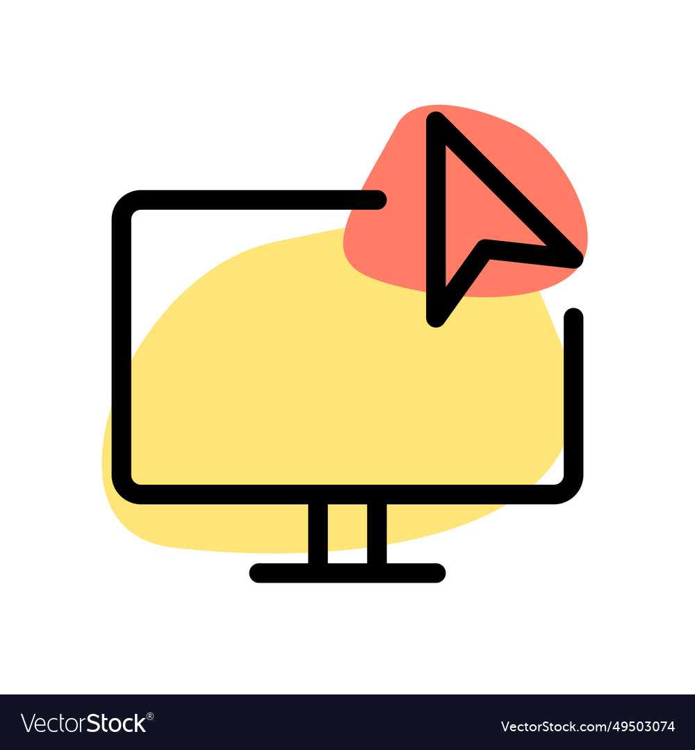 Monitor input controls the on-screen cursor Vector Image