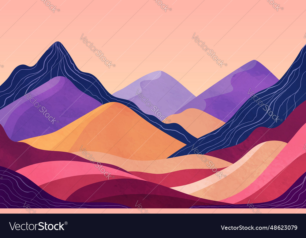 Abstract colorful landscape Royalty Free Vector Image