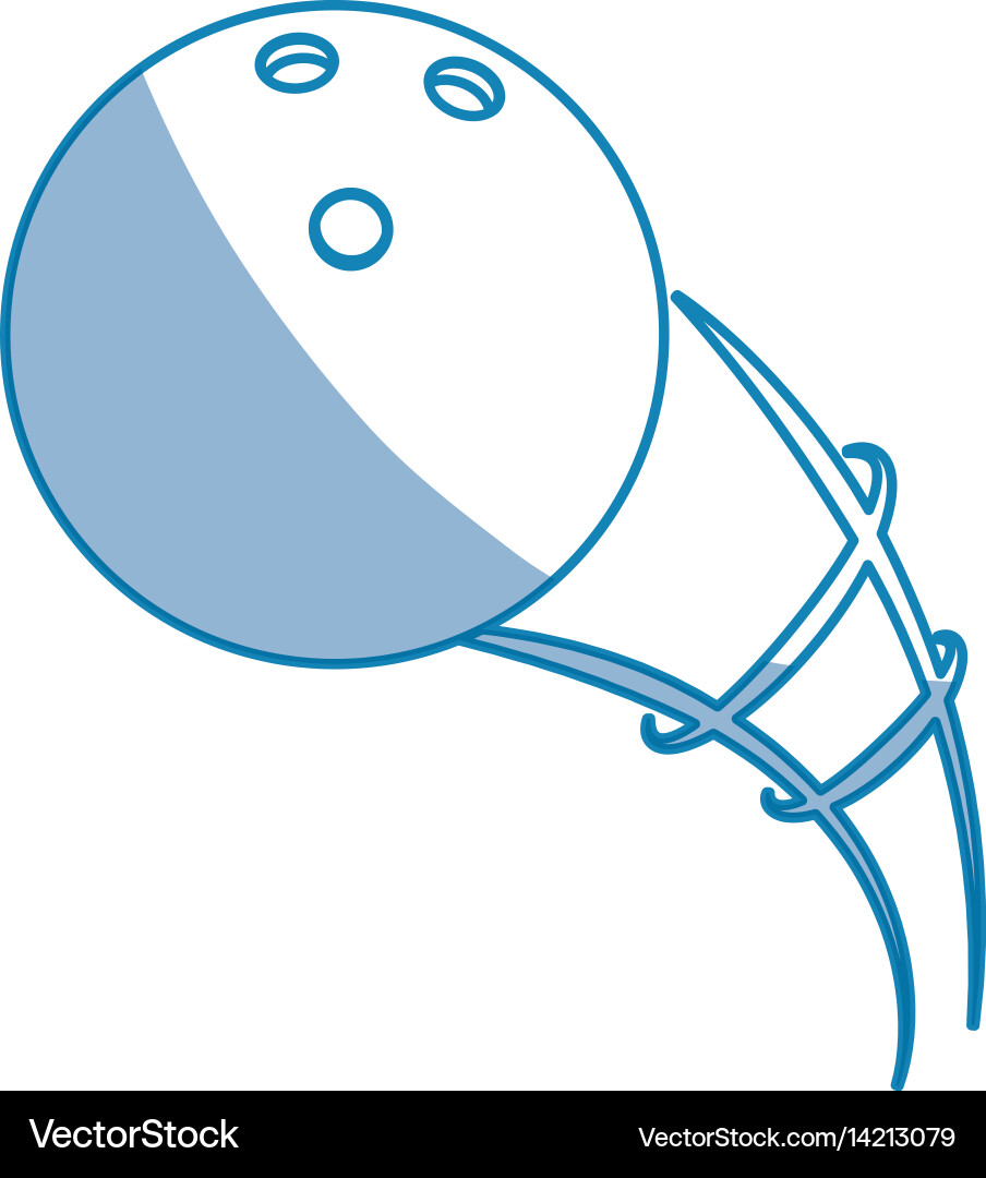 Bowling ball sport game Royalty Free Vector Image