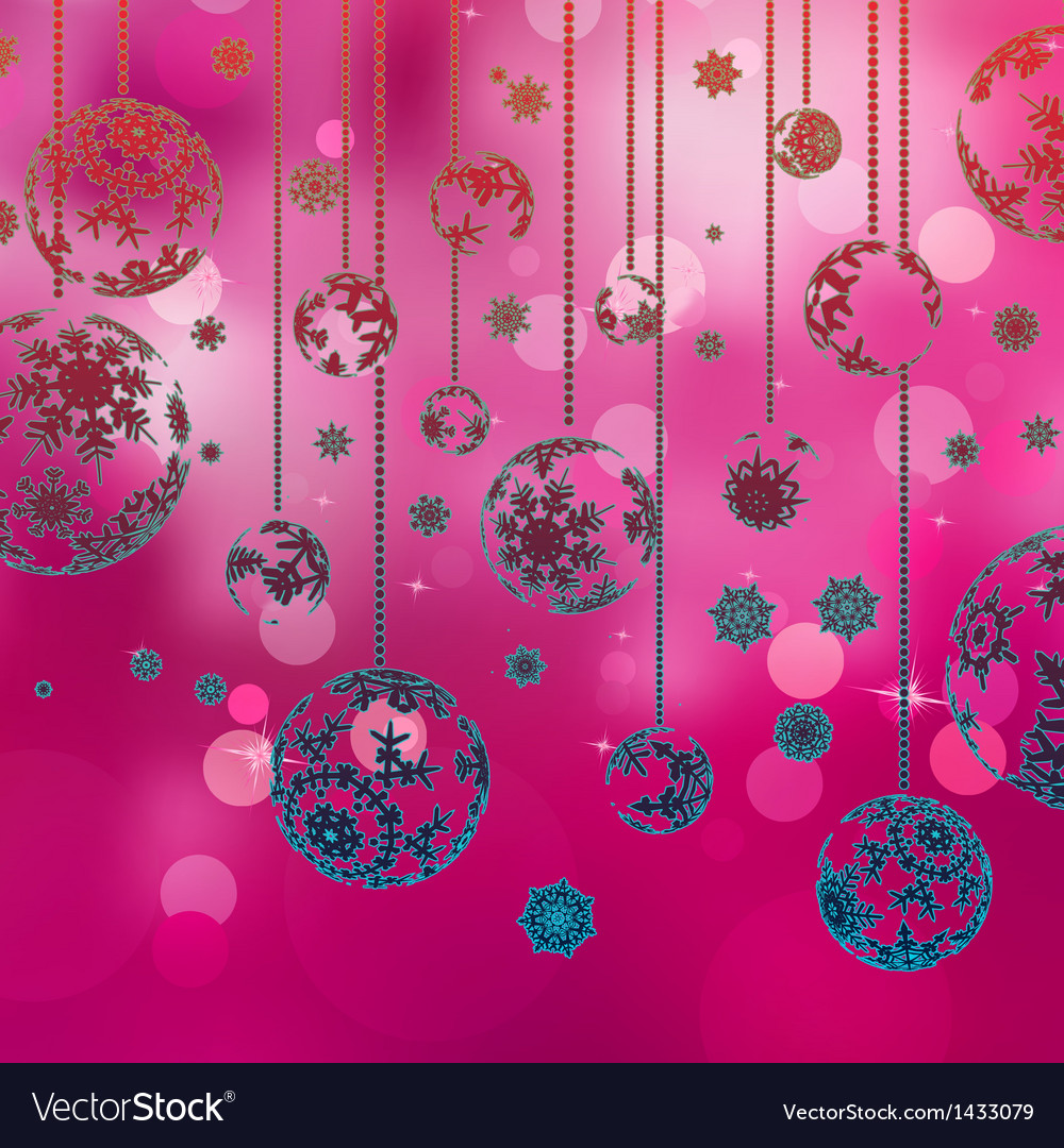 Christmas background with baubles eps 10 Vector Image