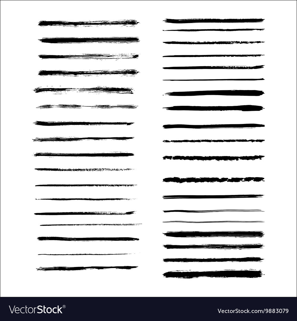 Grunge brushes set Royalty Free Vector Image - VectorStock