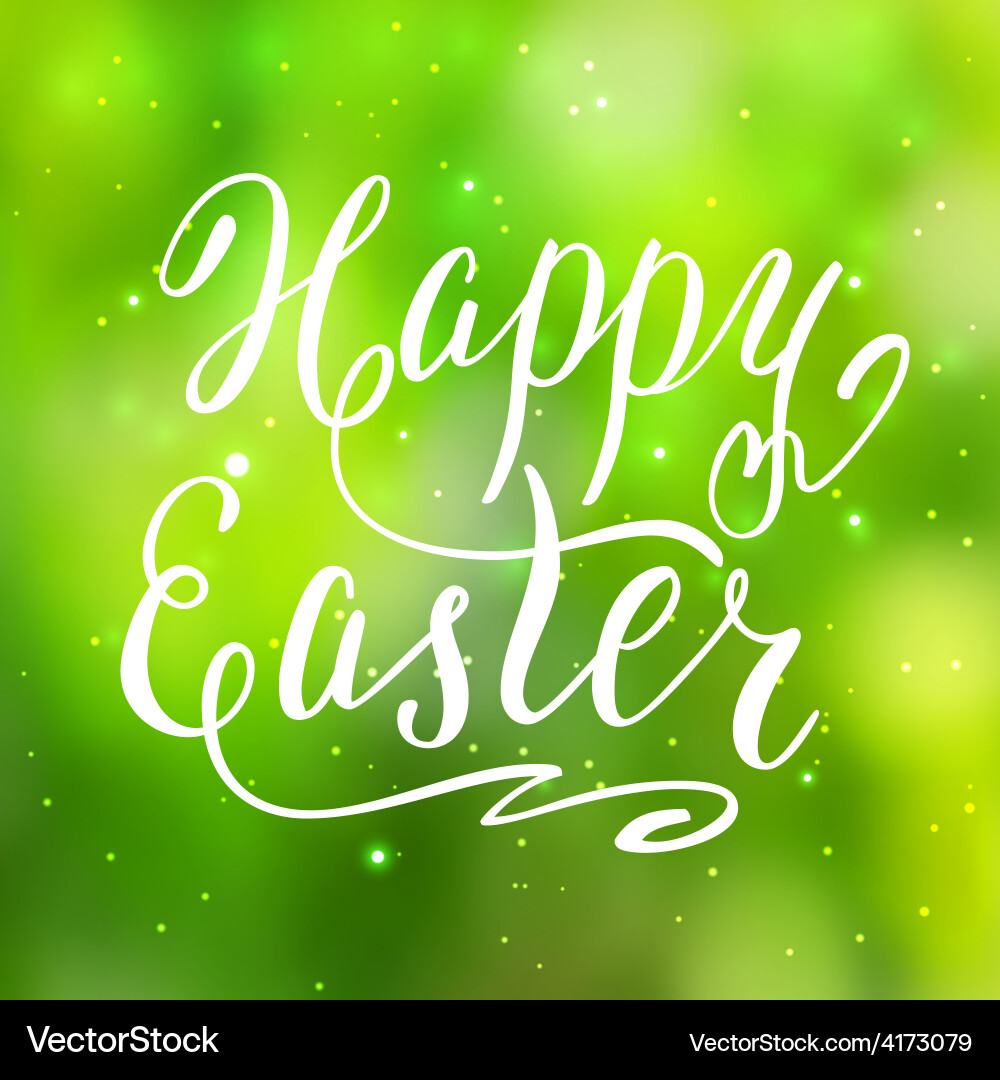 Happy easter card hand lettering Royalty Free Vector Image