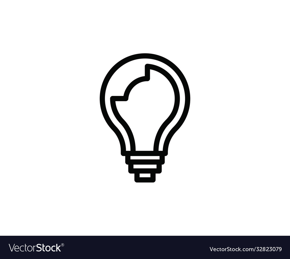 Light bulb line icon Royalty Free Vector Image Light bulb line icon Royalty Free Vector Image