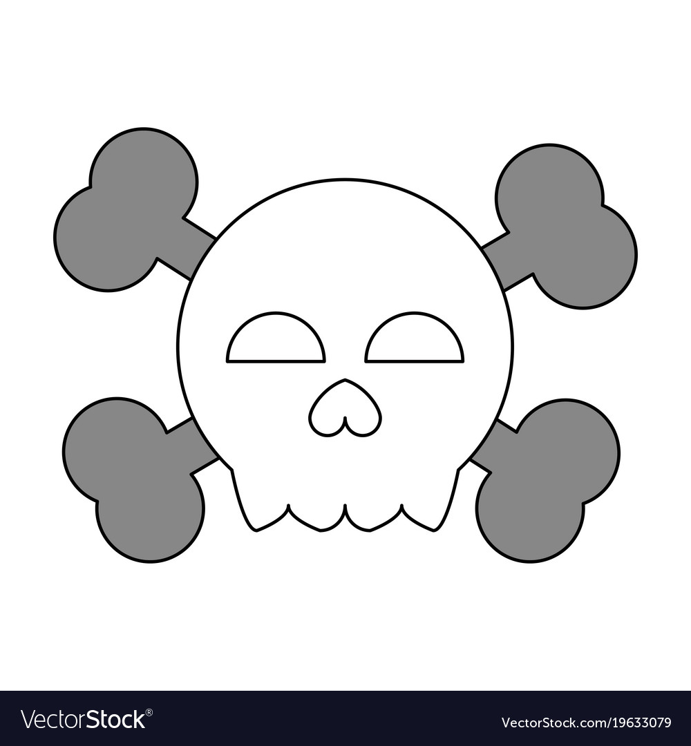Skull and bones symbol Royalty Free Vector Image
