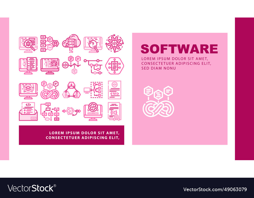 Software compute engineer landing header Vector Image Software compute engineer landing header Vector Image