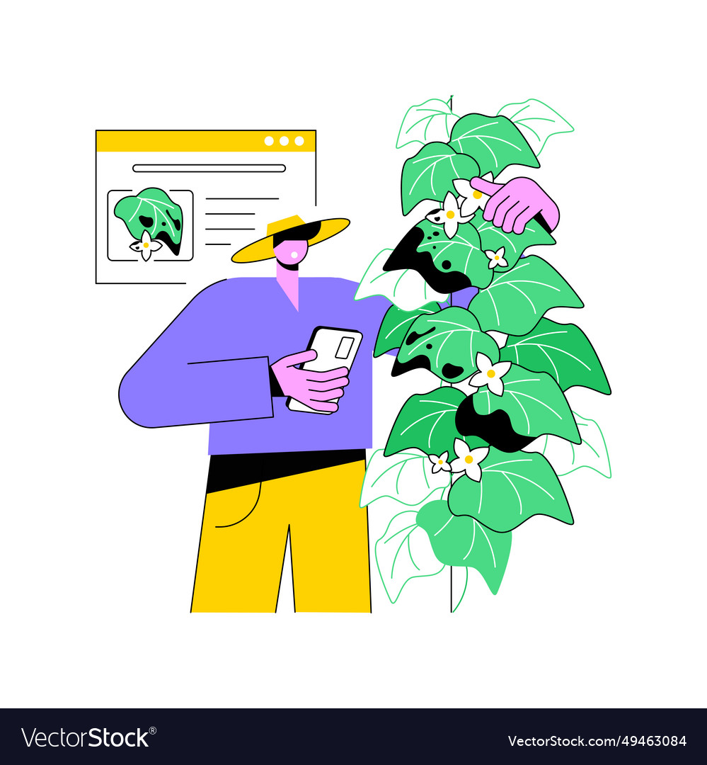 Crop diseases detection isolated cartoon Vector Image Crop diseases detection isolated cartoon Vector Image