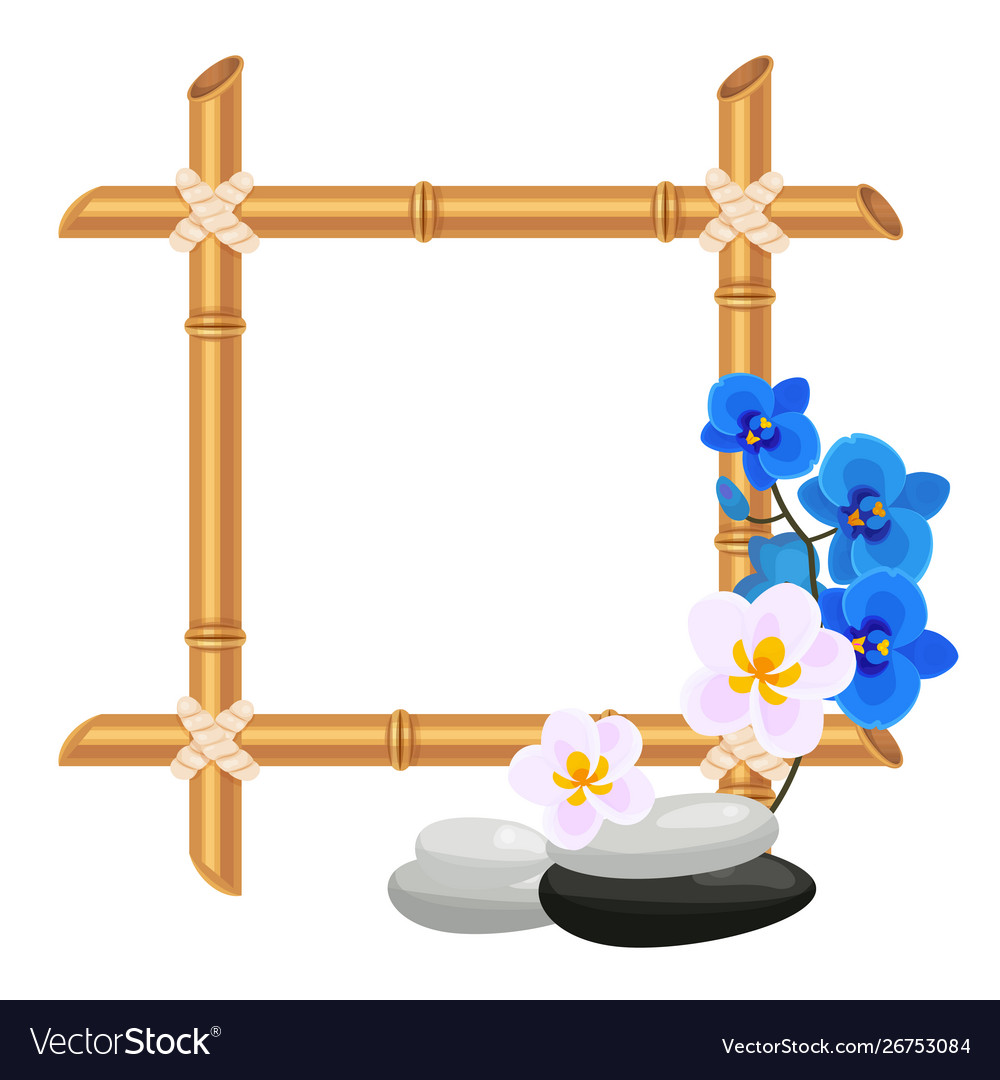 Square bamboo frame flat isolated Royalty Free Vector Image Square bamboo frame flat isolated Royalty Free Vector Image