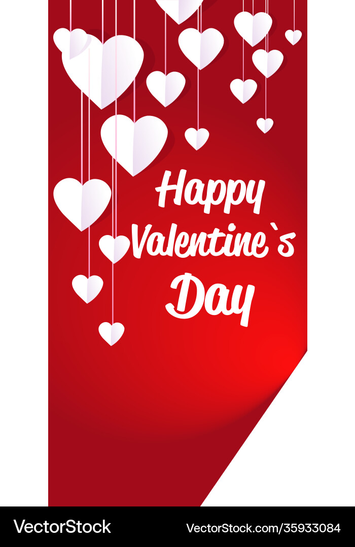 Valentines day celebration love banner flyer Vector Image