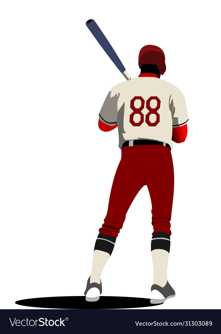 Baseball player Royalty Free Vector Image - VectorStock