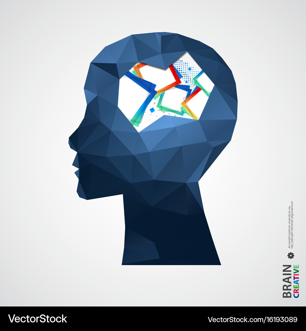 Creative concept of the human head Royalty Free Vector Image