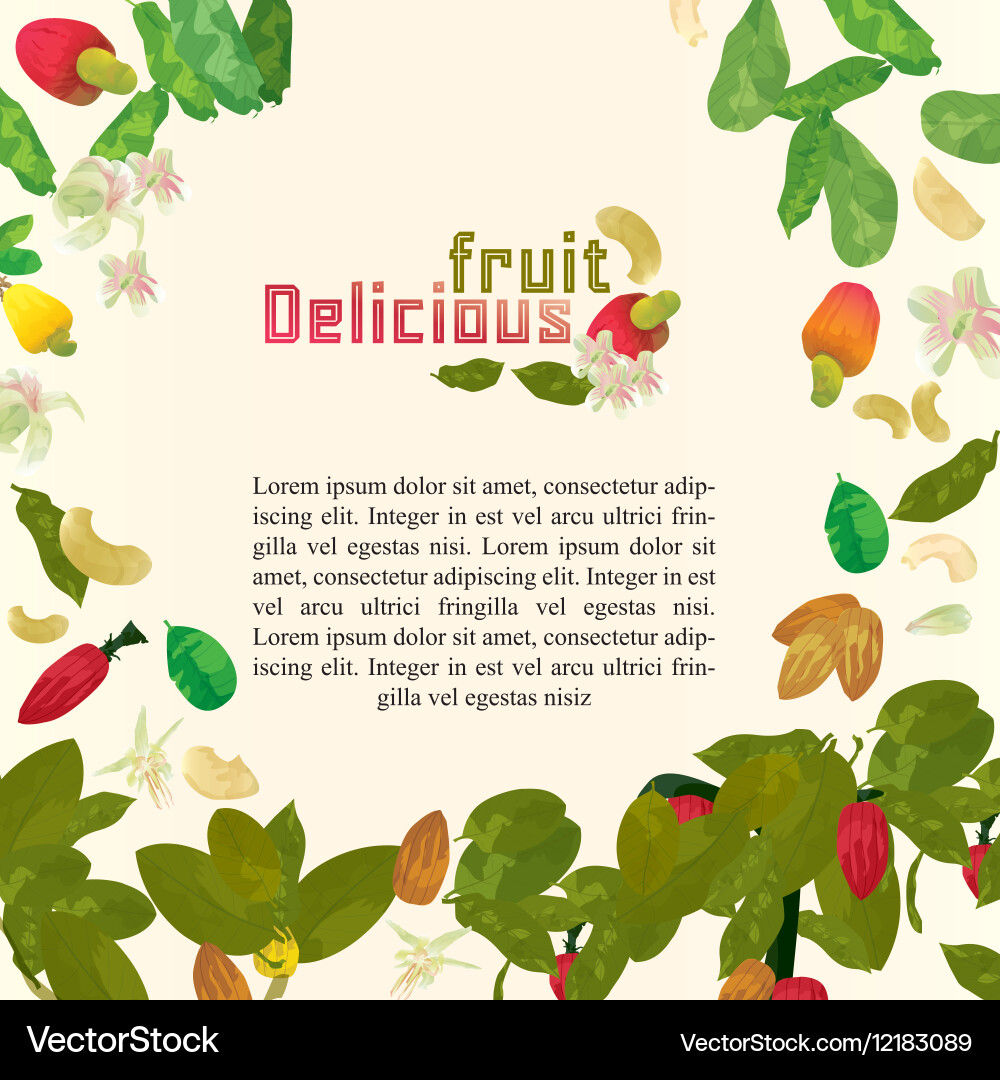 Fruits poster Royalty Free Vector Image - VectorStock
