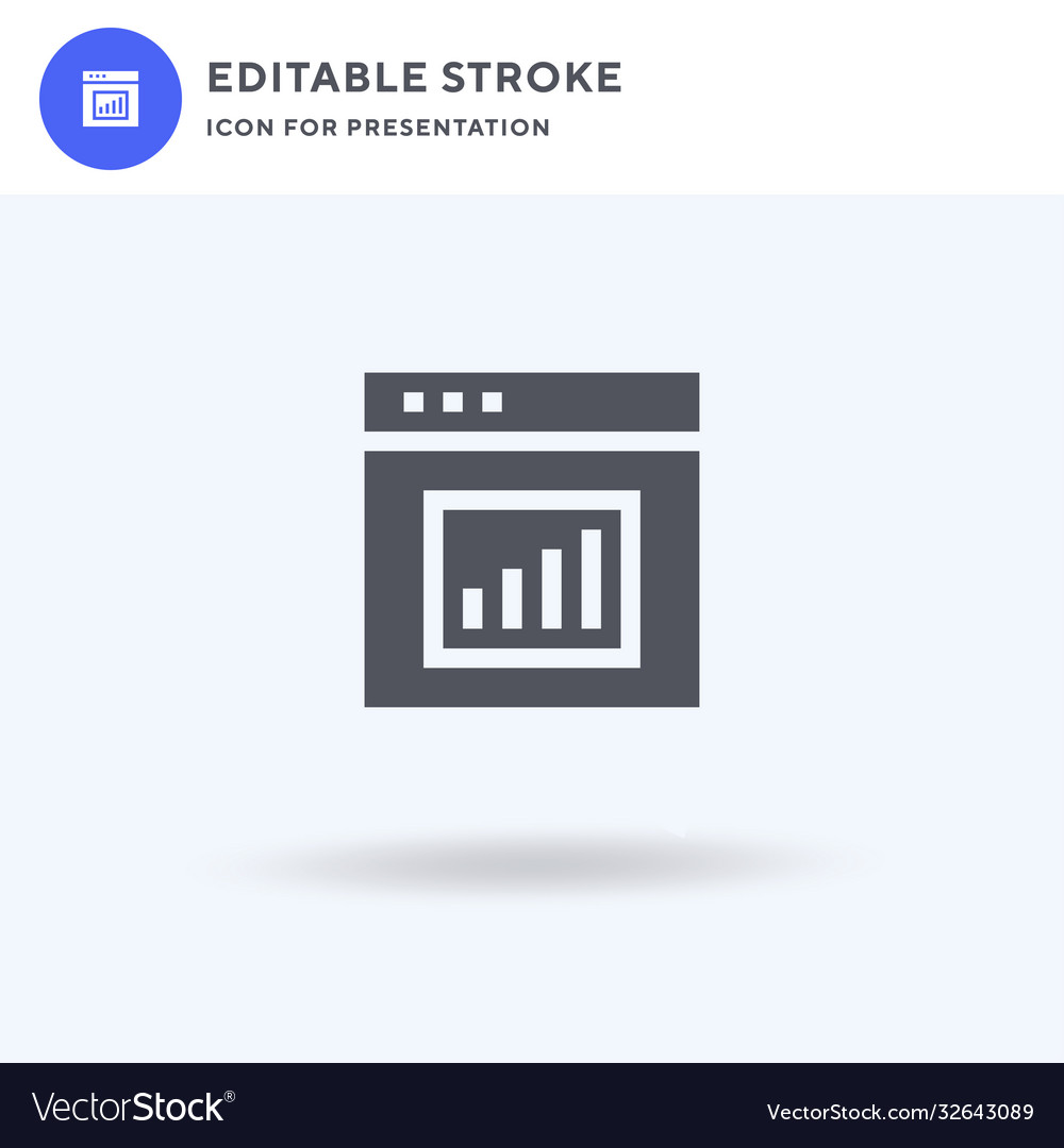 Graphic icon filled flat sign solid Royalty Free Vector