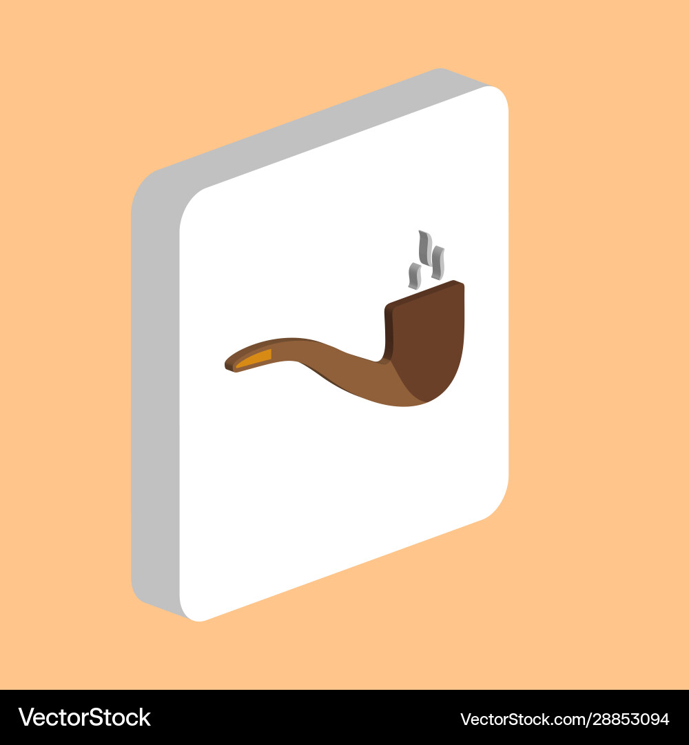Smoky pipe computer symbol Royalty Free Vector Image