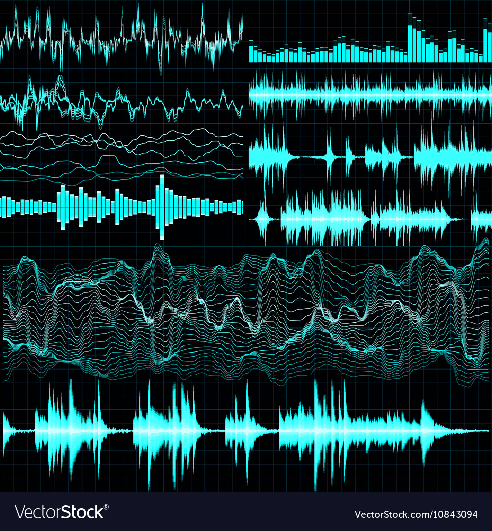 Sound waves set music background eps 10 Royalty Free Vector Sound waves set music background eps 10 Royalty Free Vector