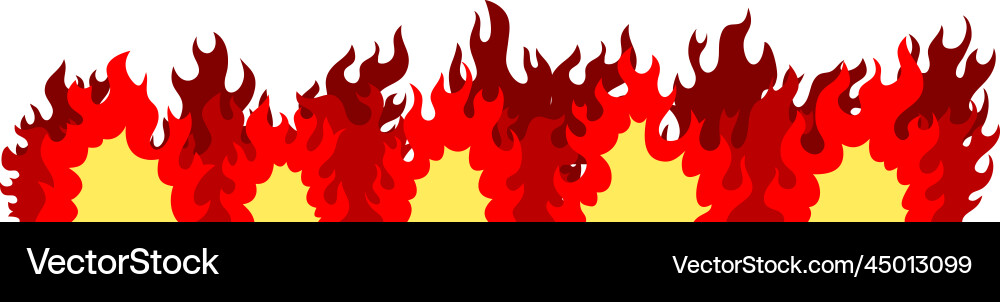 Flame burning in a wide range Royalty Free Vector Image