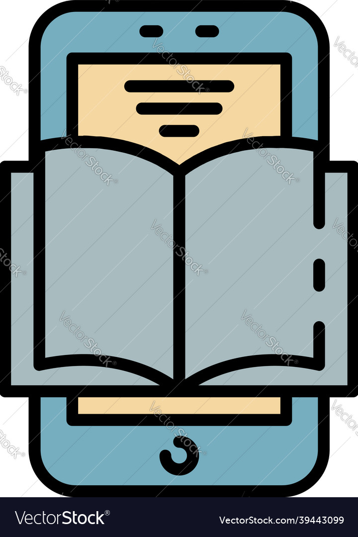 Interactive learning icon color outline Royalty Free Vector