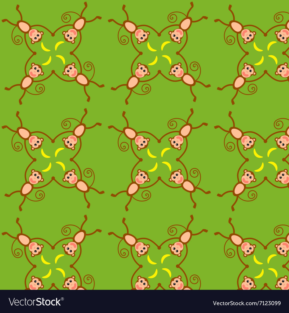 Monkey pattern Royalty Free Vector Image - VectorStock