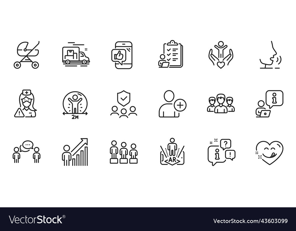 Outline set of consulting business augmented Vector Image Outline set of consulting business augmented Vector Image