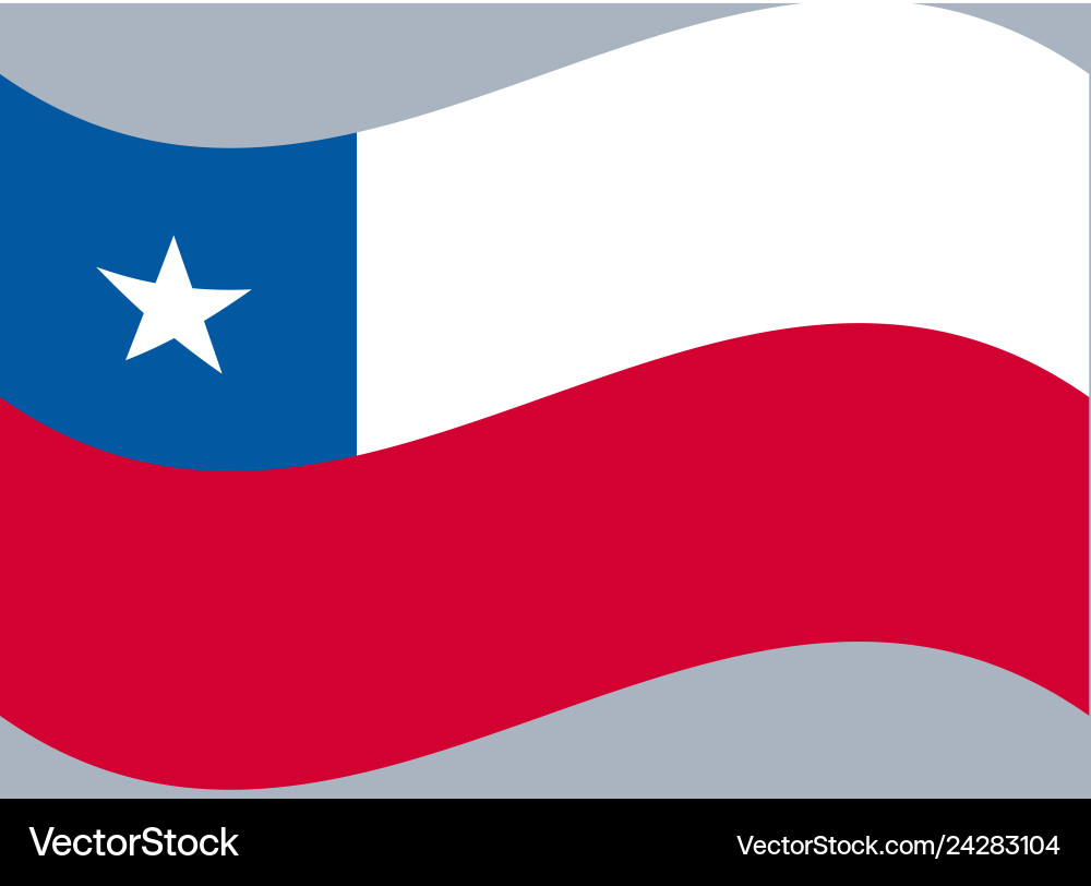 Chile flag official colors and proportion Vector Image