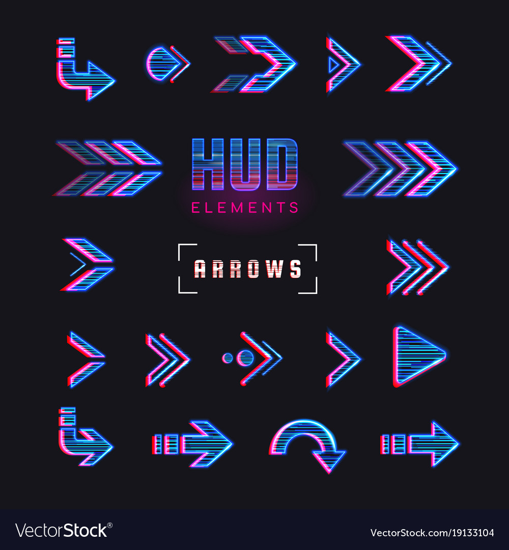 Futuristic interface hud design elements set Vector Image Futuristic interface hud design elements set Vector Image