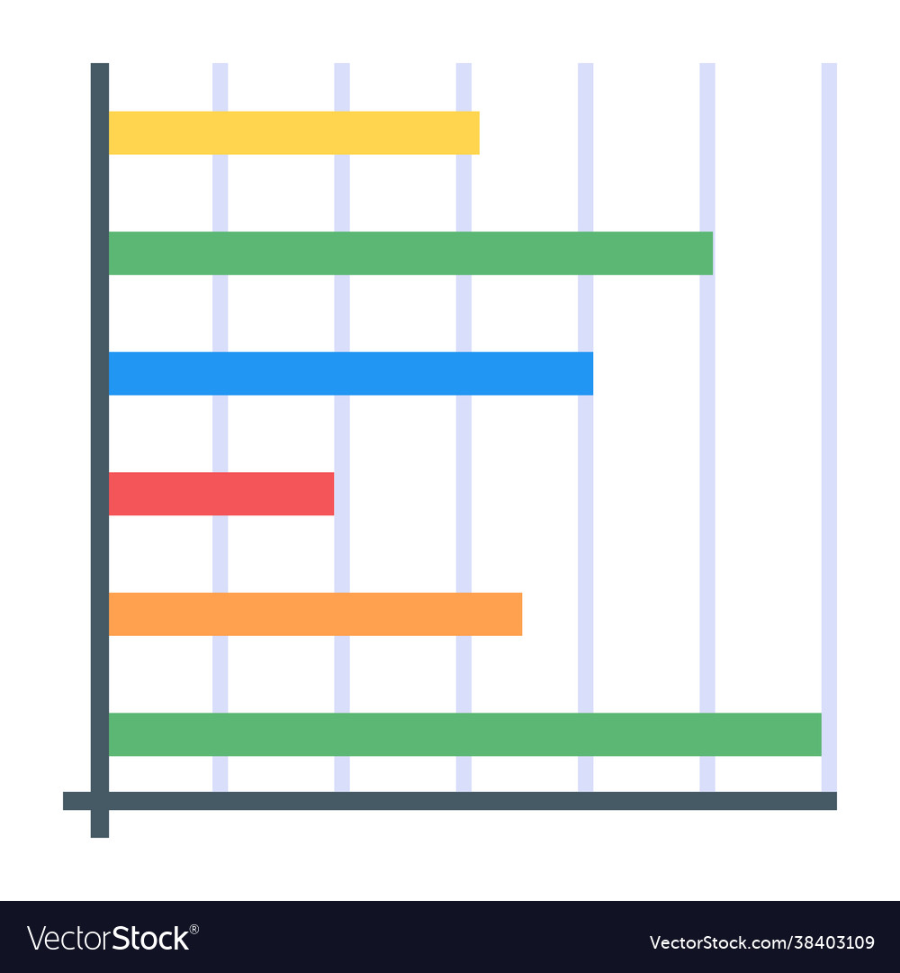 Horizontal bar graph Royalty Free Vector Image