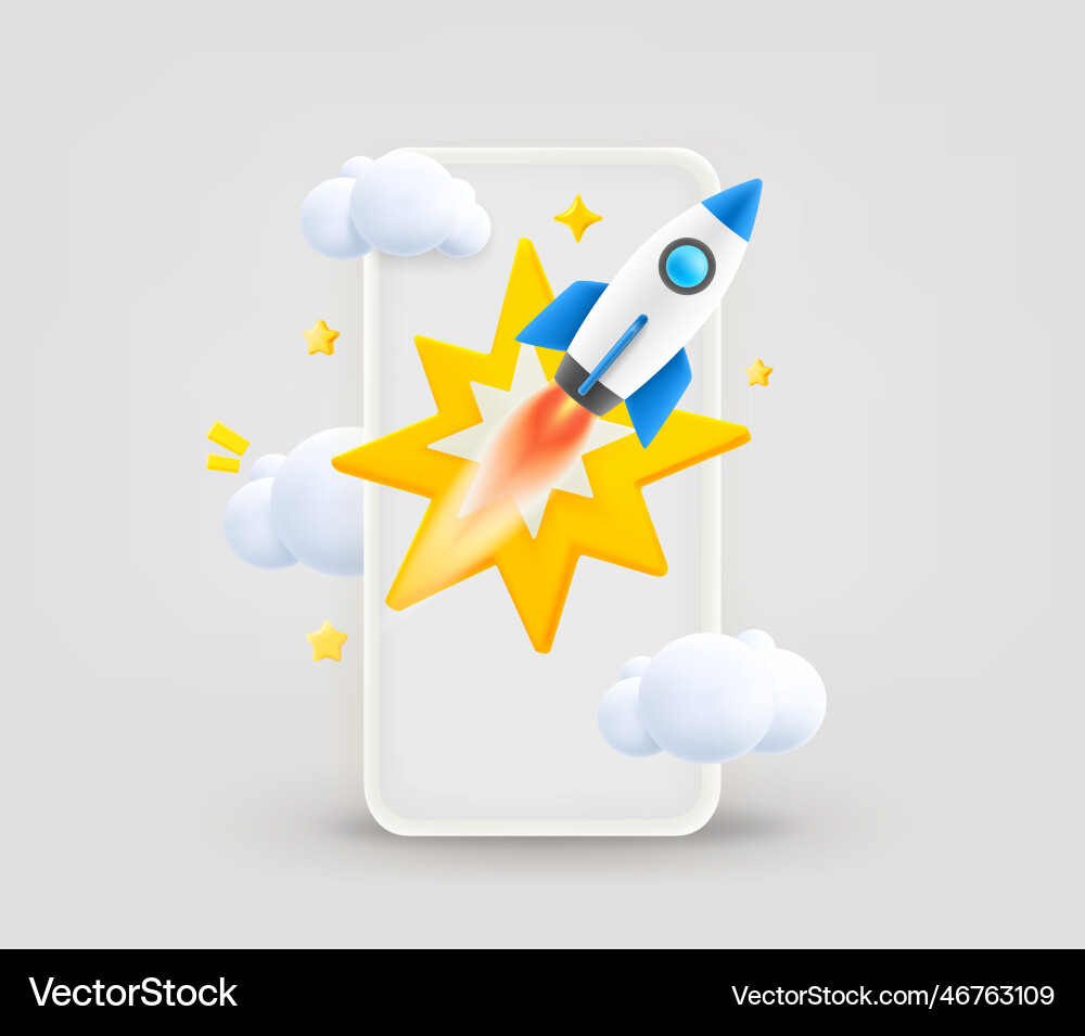 Start up your business concept 3d Royalty Free Vector Image