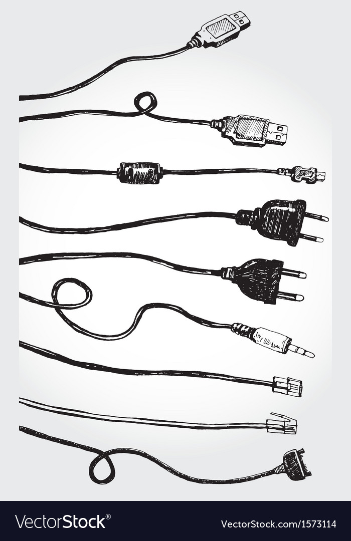 Cables Royalty Free Vector Image - VectorStock