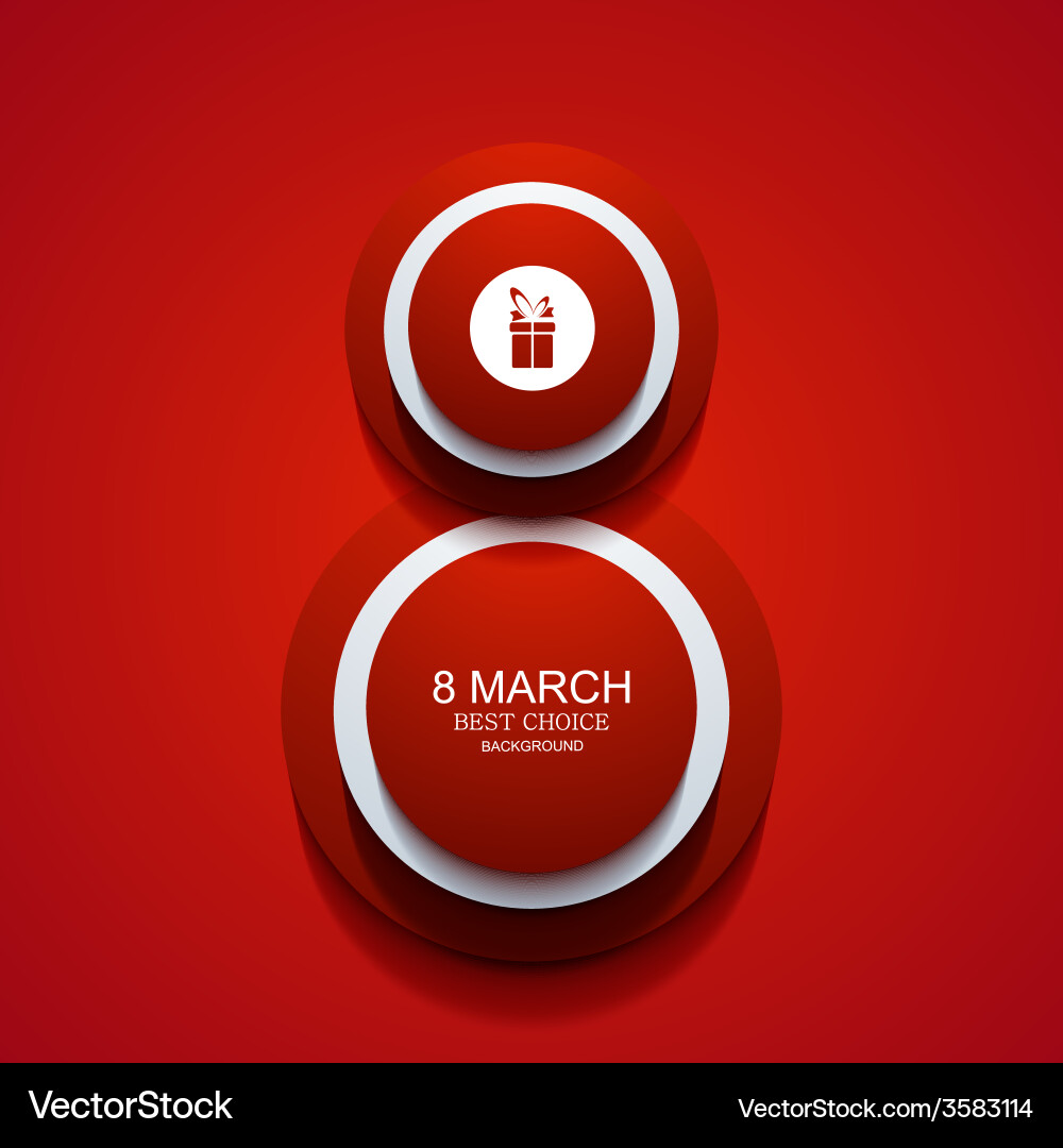Modern 8 march background womens day Royalty Free Vector