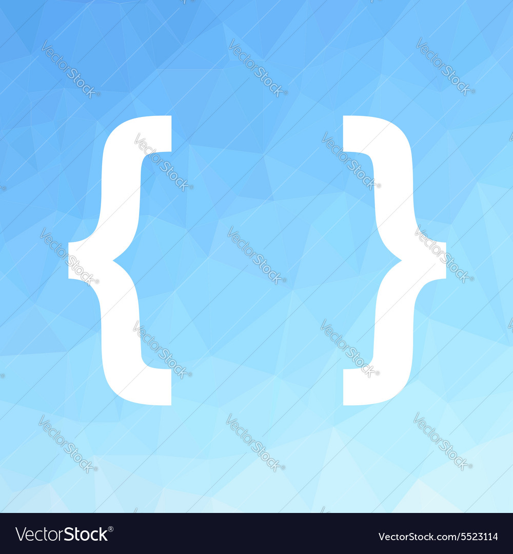 White bracket Royalty Free Vector Image - VectorStock