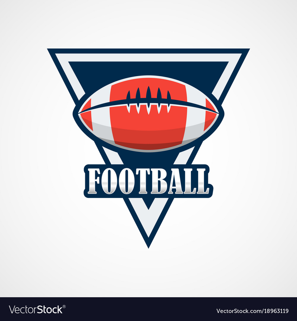  American Football Logo Template Design Royalty Free Vector
