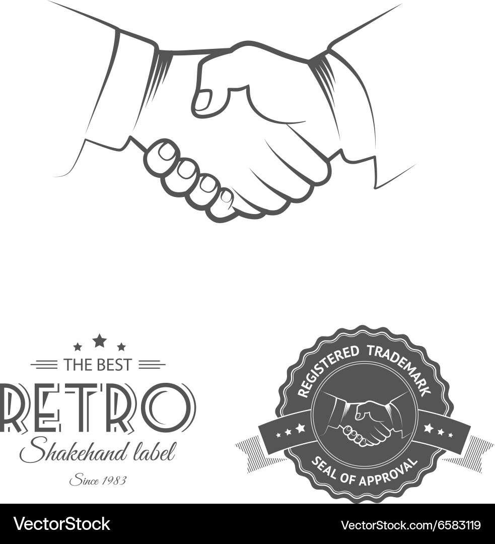 Business deal shakehand Royalty Free Vector Image