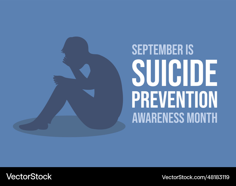 Suicide prevention awareness month poster Vector Image