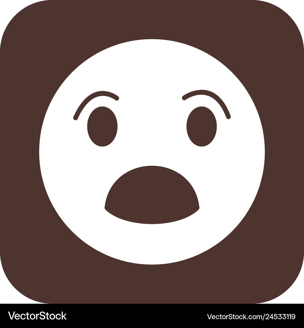 Surprise emoji icon Royalty Free Vector Image - VectorStock