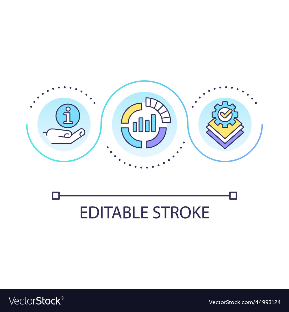Data analytics loop concept icon Royalty Free Vector Image