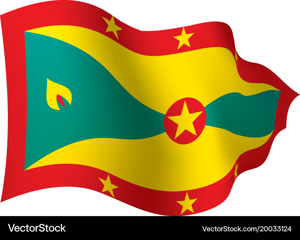 Grenada flag Royalty Free Vector Image - VectorStock