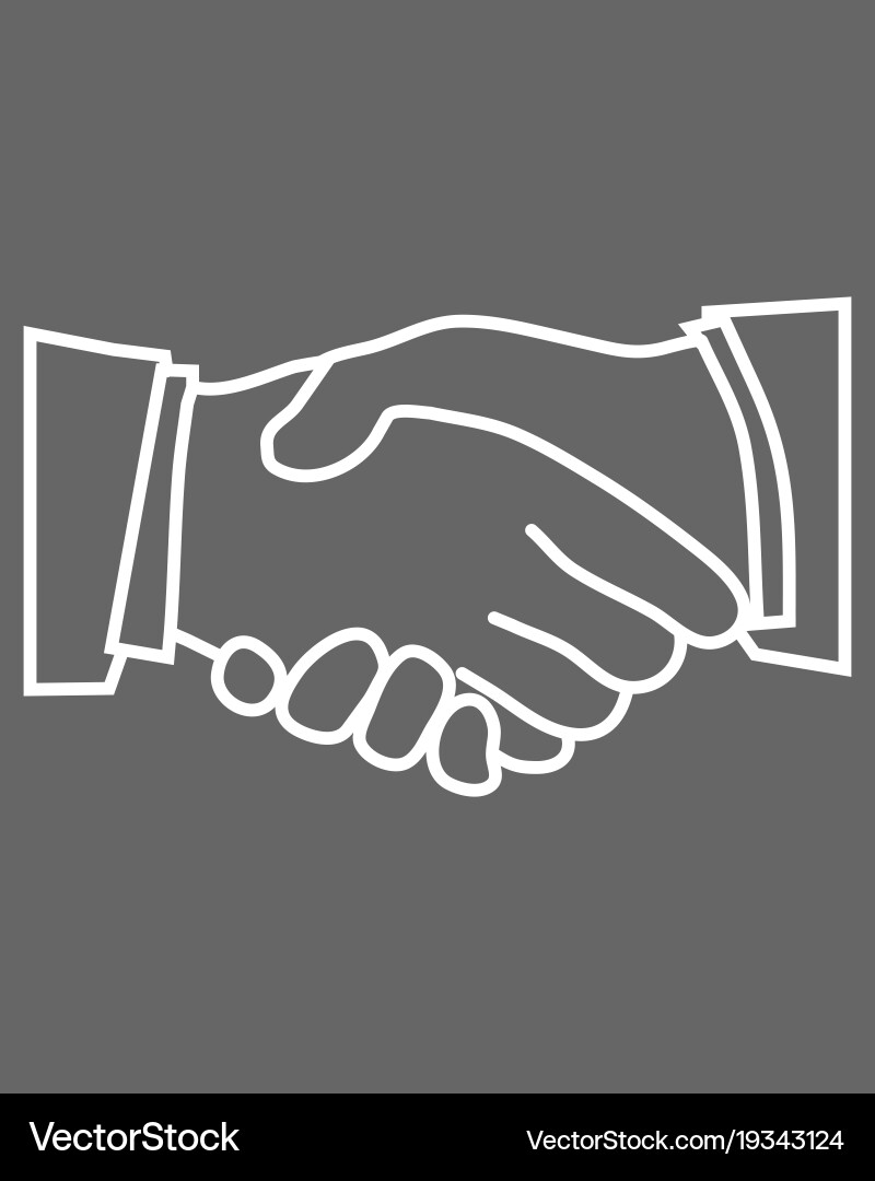 Handshake solid icon Royalty Free Vector Image