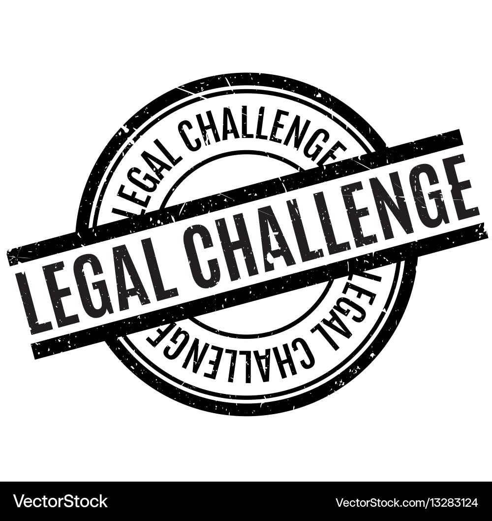 Legal challenge rubber stamp Royalty Free Vector Image
