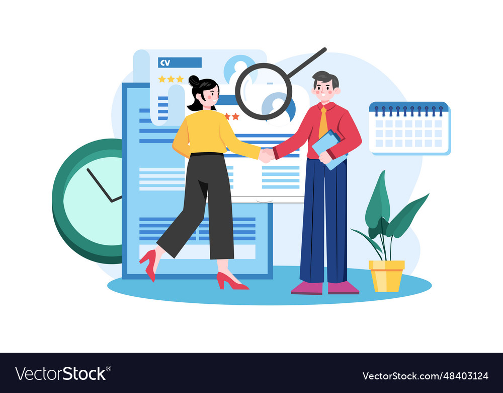 Recruitment process Royalty Free Vector Image - VectorStock