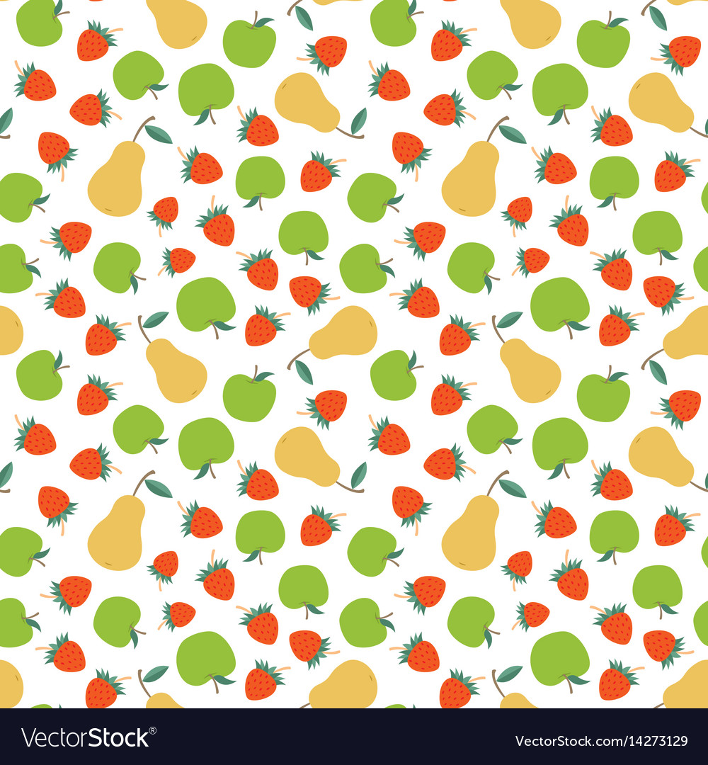 Fruits seamless pattern Royalty Free Vector Image