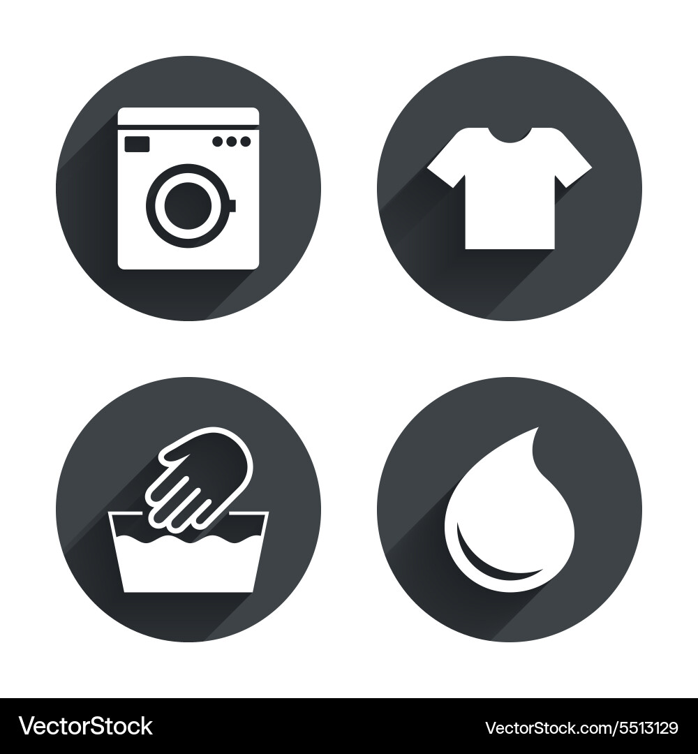 Wash icon not machine washable symbol Royalty Free Vector