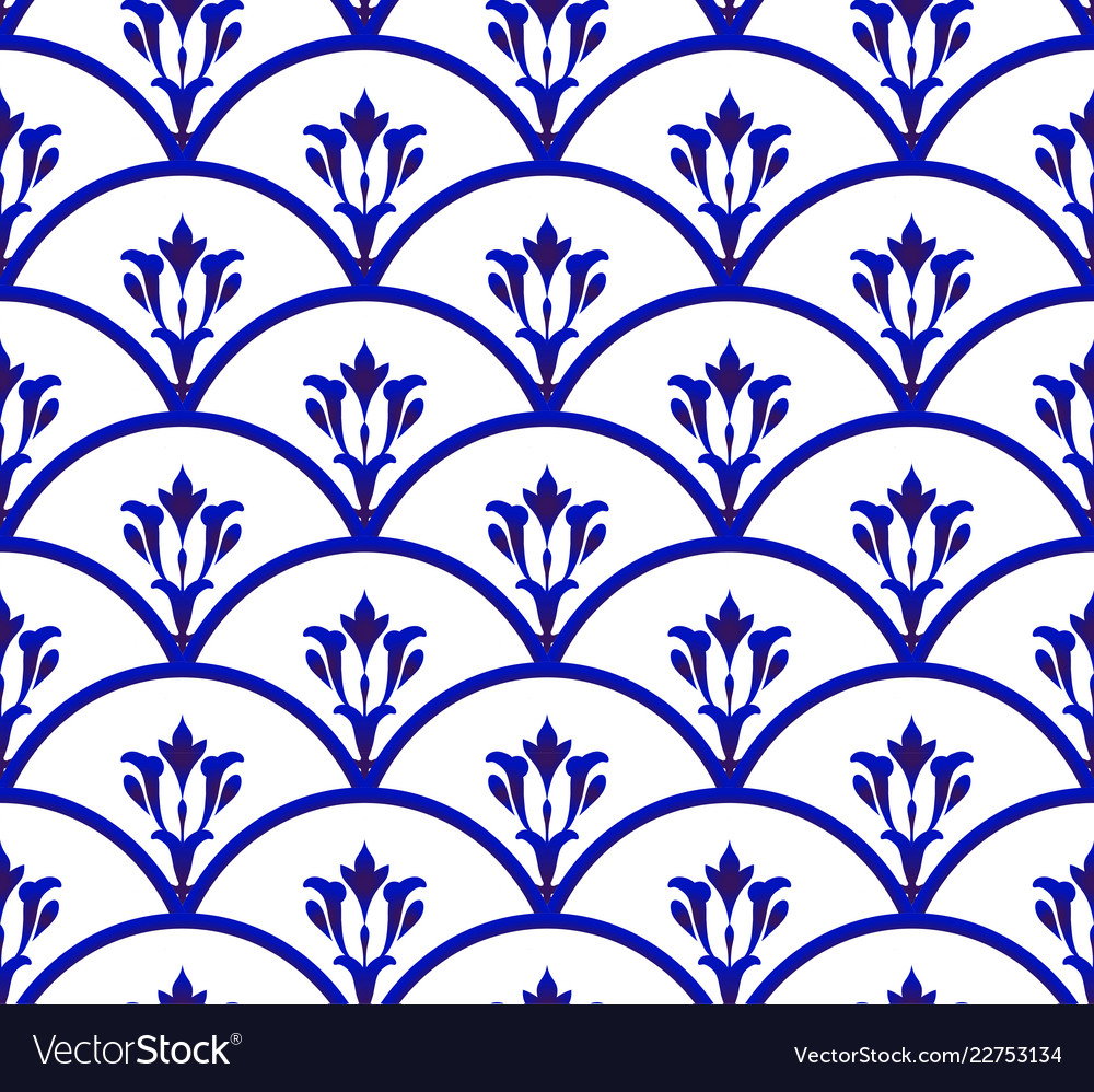 Ceramic pattern seamless Royalty Free Vector Image