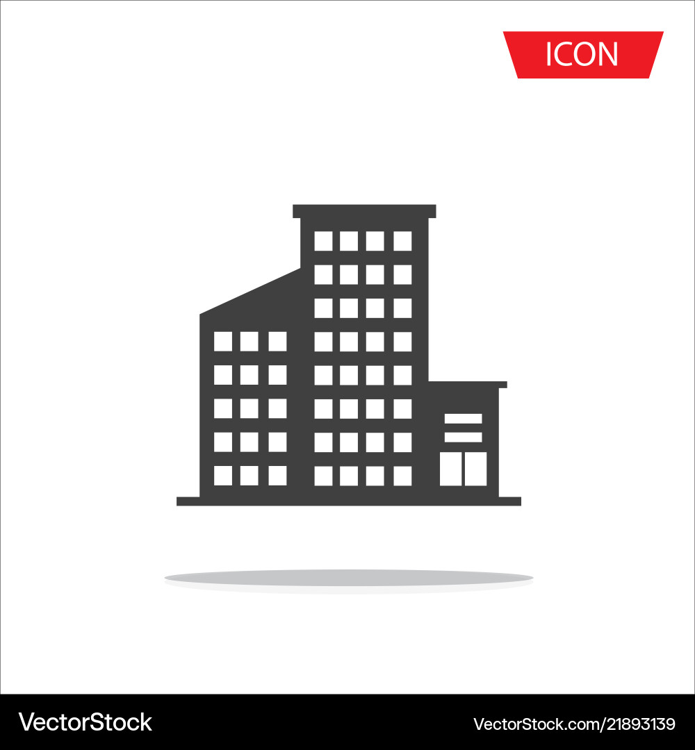 Buildings icons isolated on white background Vector Image