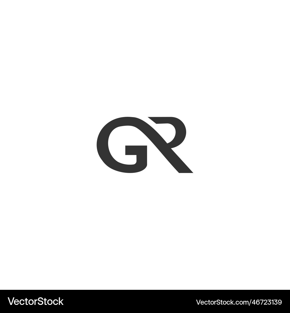 Creative abstract letter gr logo design Royalty Free Vector