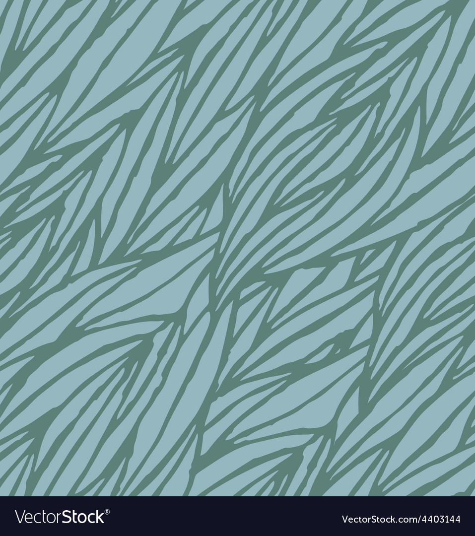 Abstract blue hand-drawn waves seamless pattern Vector Image Abstract blue hand-drawn waves seamless pattern Vector Image